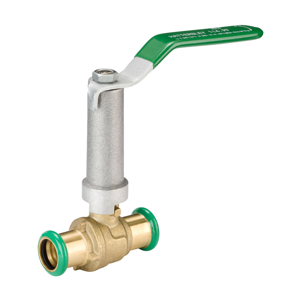 Hattersley Fig 114EXT.PF PN16 Integral Ended Press Fit Ball Valve - Ex ...